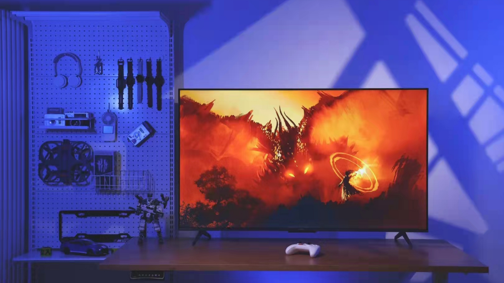 TCL V8E Max电光蓝游戏电视评测：适合游戏党入手的电视-JinMo之家