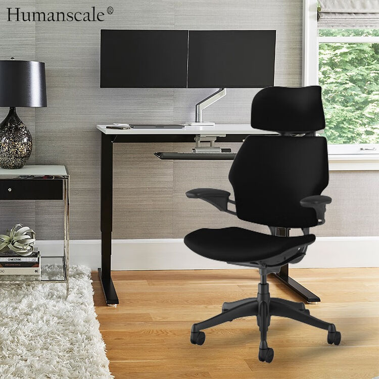 humanscale优门设人体工学椅Freedom老板椅办公椅电脑椅升降电竞孕妇座椅 黑色布面黑框+凝胶坐垫【现货】 标配【图片 价格 品牌 评论】-京东