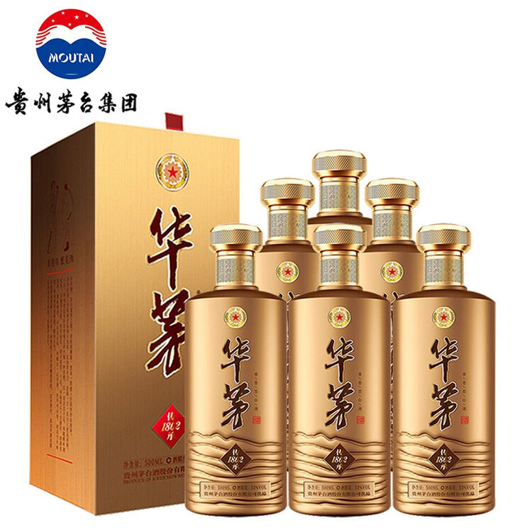 茅台华茅酒 传承1862 53度 酱香型白酒 500ml*6瓶 整箱装【图片 价格 品牌 评论】-京东