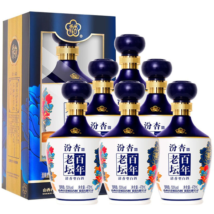 汾酒集团 百年汾杏 名酿/上品 清香型 整箱装高度白酒 53° 475ml*6【图片 价格 品牌 评论】-京东