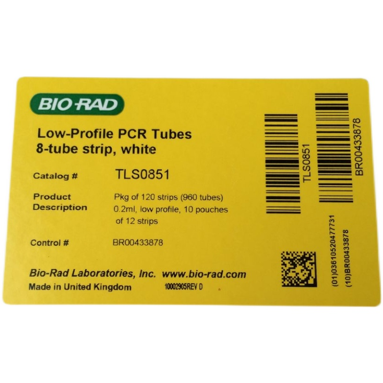伯乐bio-rad 0.2mlPCR反应高位8联管平盖 荧光定量低位八联排管薄壁PCR管 透明白色 TLS0801 透明8联管【图片 价格 ...