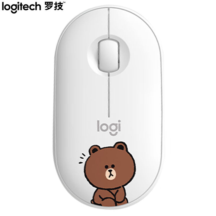 罗技（Logitech）Pebble无线蓝牙鼠标 LINE FRIENDS系列-布朗熊【图片 价格 品牌 评论】-京东