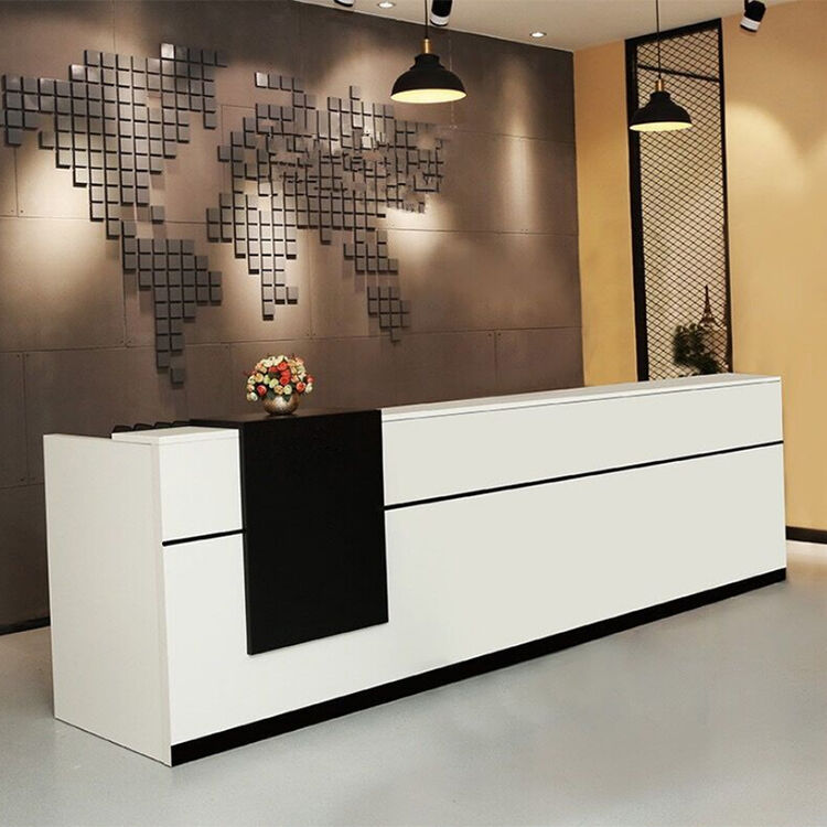 好事达易美定制前台桌 简约现代公司咨询迎宾台 2.4米+1活动柜 270【图片 价格 品牌 评论】-京东