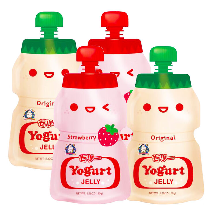 ABC酸奶草莓味蒟蒻吸吸果冻 0脂马来西亚进口儿童零食年货150g*4袋【图片 价格 品牌 评论】-京东