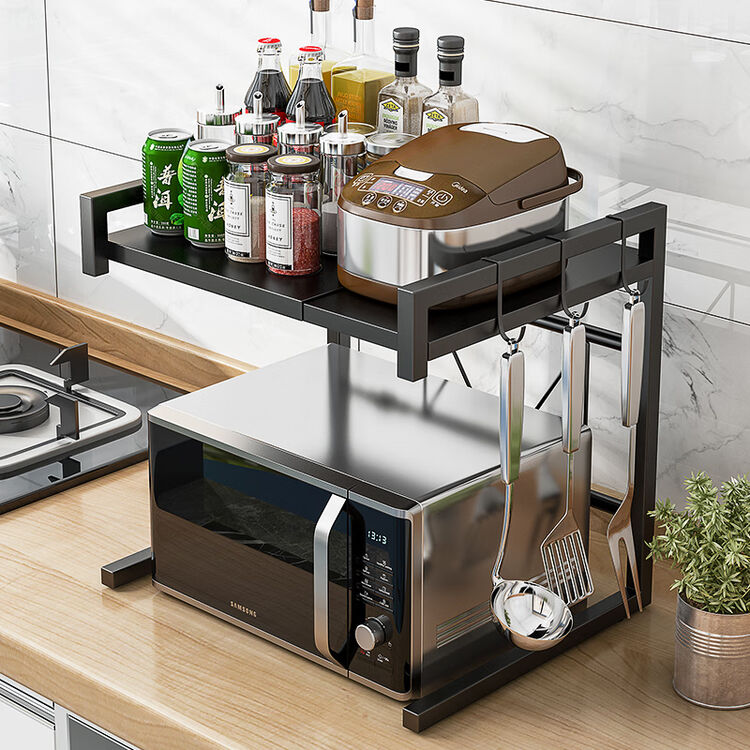 四季沐歌（MICOE） 厨房置物架 可伸缩微波炉架双层不锈钢烤箱架子厨房收纳架【图片 价格 品牌 评论】-京东