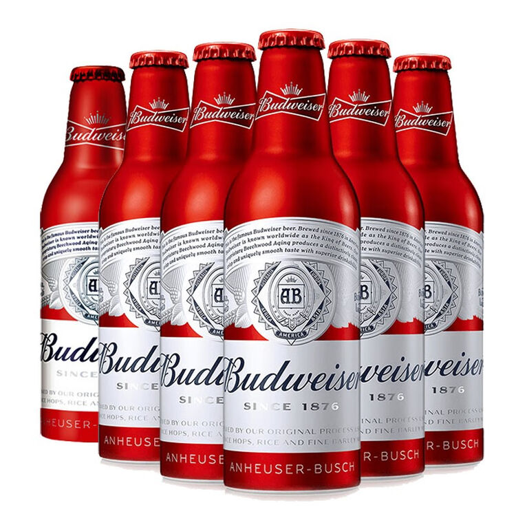Budweiser百威啤酒红色铝罐355ml*6罐国产百威经典铝瓶【图片 价格 品牌 评论】-京东