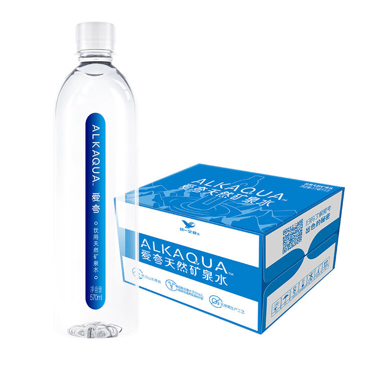 统一 ALKAQUA 爱夸 饮用天然矿泉水 570mlX24瓶/箱 整箱 新老包装随机发货【图片 价格 品牌 评论】-京东