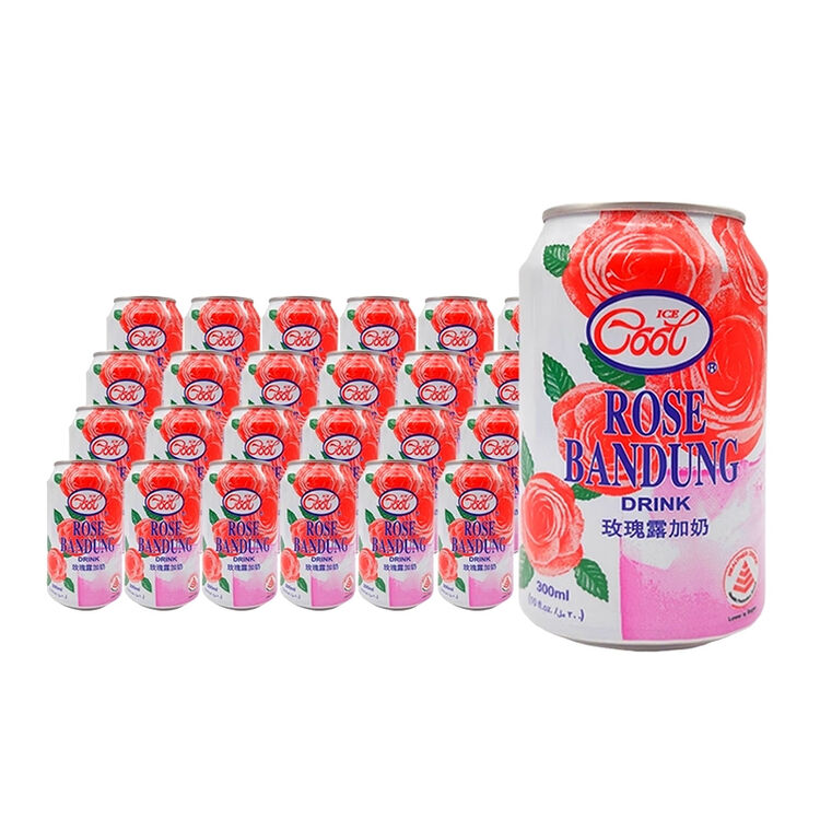 ICE COOL 冰酷玫瑰露加奶 300ml*24罐 马来西亚进口 马来族饮料【图片 价格 品牌 评论】-京东