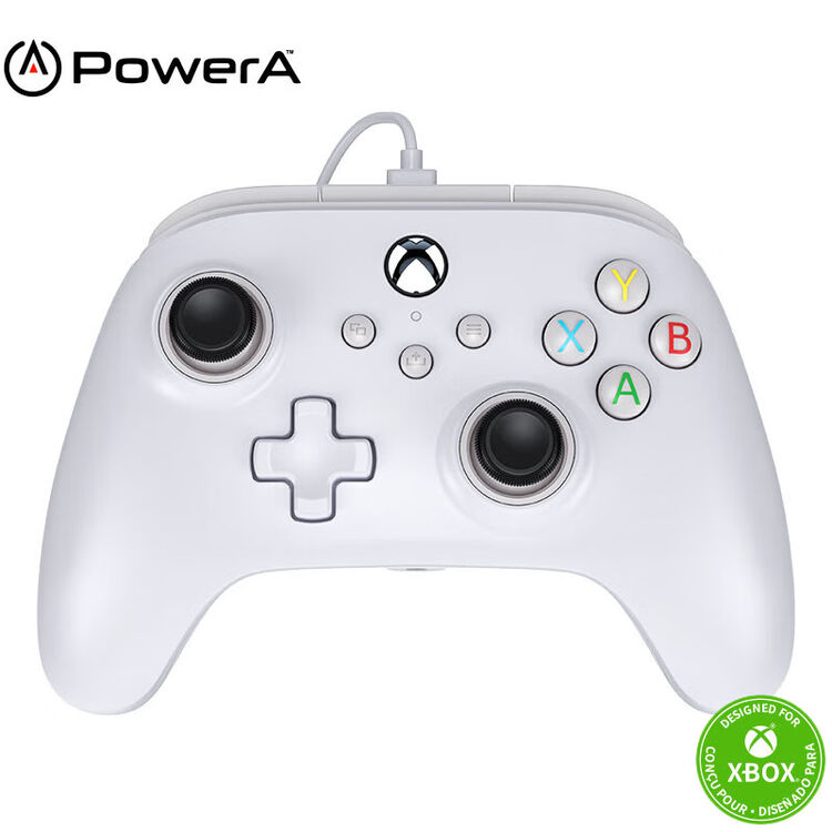 微软官方授权PowerA xbox手柄有线 电脑pc steam双人成行xsx游戏机 Series X/S有线手柄 冰雪白【图片 价格 品牌 评论】-京东