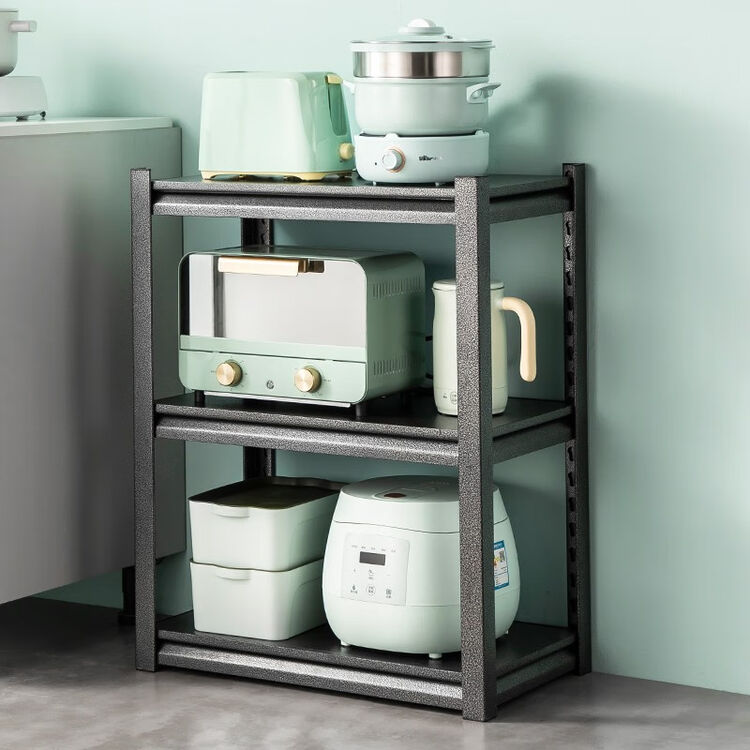 美厨（maxcook）厨房置物架 加宽加粗三层收纳架微波炉架烤箱架夹缝架落地收纳储物架60*35*76cm MCZW6907【图片 价格 品牌 ...