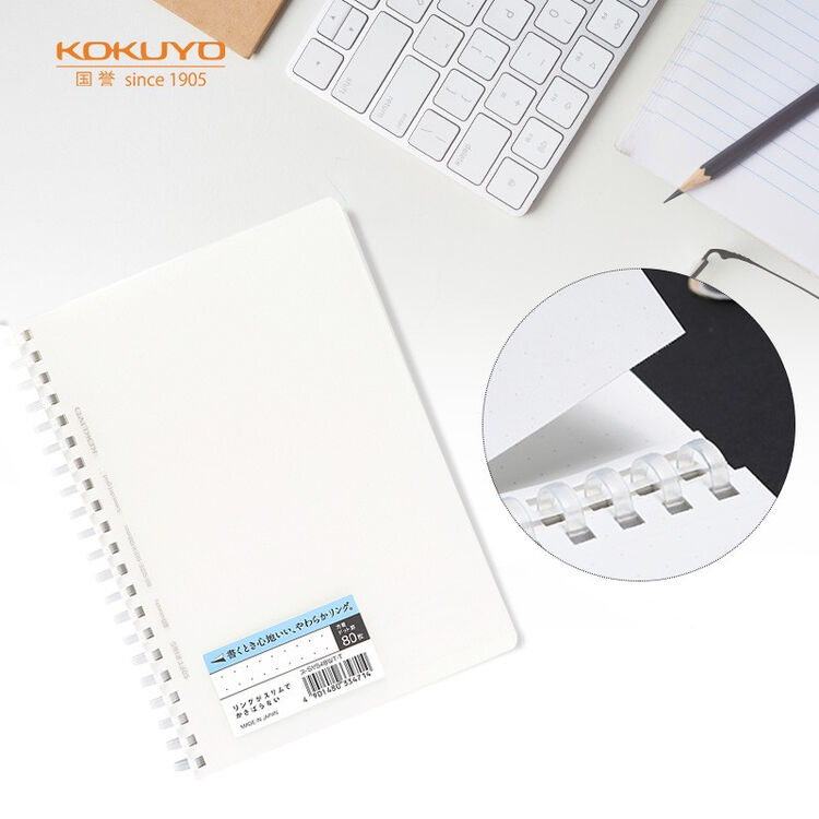 国誉（KOKUYO） 进口软线圈易撕款笔记本 5mm点阵透明 A6/80张 1本装 SU-SV558WT-T【图片 价格 品牌 评论】-京东
