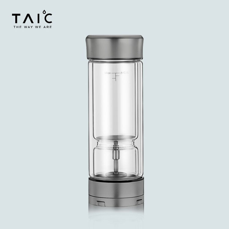 TAIC 太可 钛度纯钛钛杯茶水分离杯泡茶杯高档双层玻璃杯男女士商务定制礼品杯水杯子 钛本色 360ml【图片 价格 品牌 评论】-京东