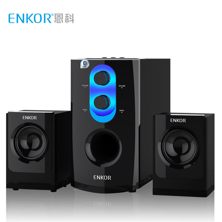 恩科（ENKOR）E60B 电脑多媒体笔记本木质蓝牙音箱 2.1组合台式音响低音炮支持U盘SD卡 黑色【图片 价格 品牌 评论】-京东