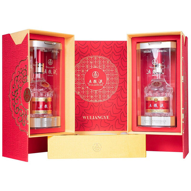 五粮液 普五第八代 浓香型白酒 52度 375ml*2瓶 礼盒装（送礼推荐）【图片 价格 品牌 评论】-京东