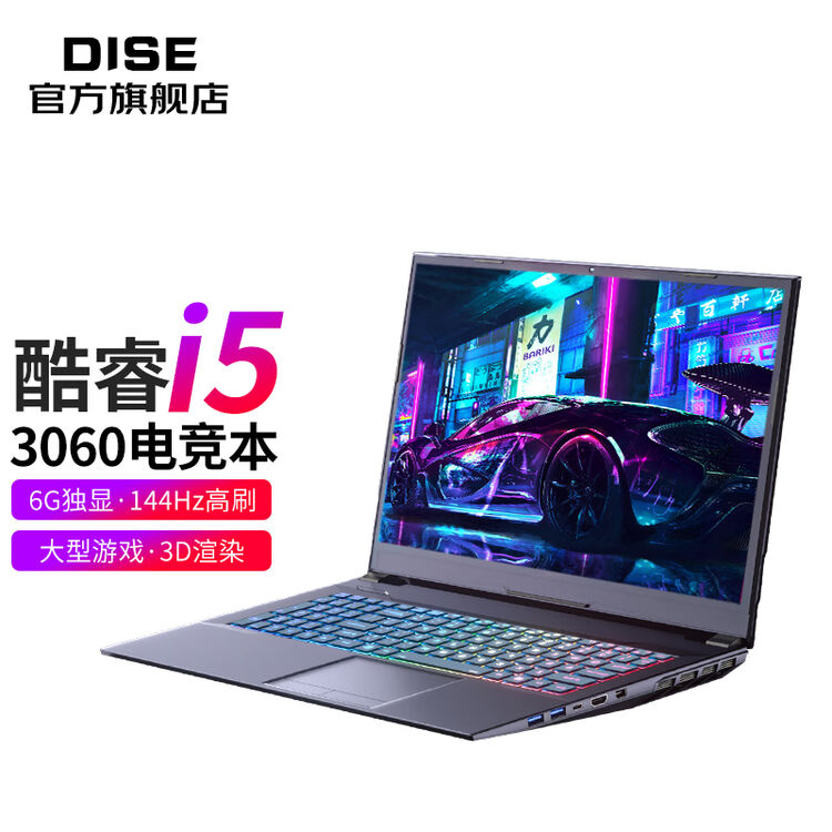 狄瑟（DISE）G10国潮版·游戏本笔记本电脑高配置英特尔酷睿高端电竞本独显3D渲染建模设计师用独立显卡家用手提电脑 电竞版i5-10200H ...