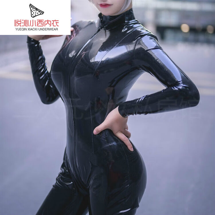 悦沁小西 cosplay搜查官连体皮衣性感紧身胶衣cos服束缚 黑色 S80-95【图片 价格 品牌 评论】-京东