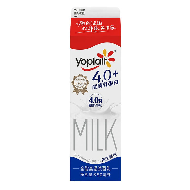 优诺（yoplait） 高品质 全脂牛奶 950ml 高钙优质乳蛋白鲜奶轻食鲜牛乳【图片 价格 品牌 评论】-京东