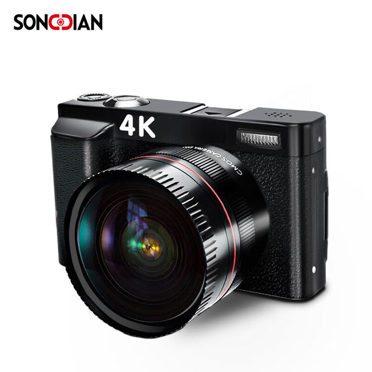 松典（SONGDIAN） DC101A 数码相机4K入门级微单小型翻转自拍ccd照相机vlog高清 官方标配+广角镜 128G 内存【图片 ...