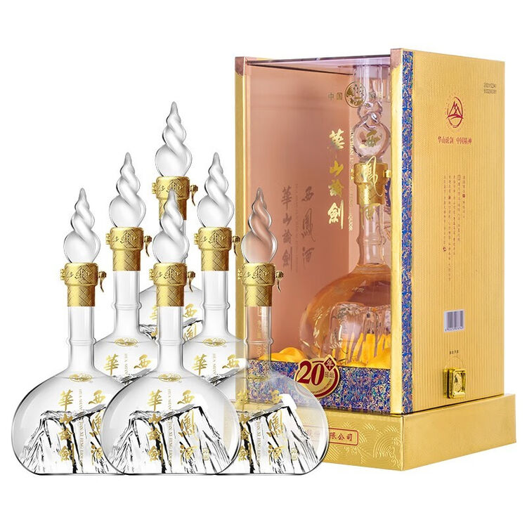 西凤酒 华山论剑系列 高度礼盒白酒 凤香型 华山论剑 20年陈酿 52度500ml*6瓶整箱【图片 价格 品牌 评论】-京东