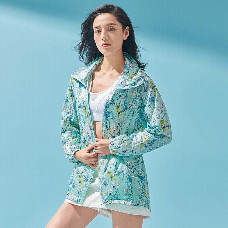 伯希和pelliot户外防晒衣女印花透气防紫外线UPF40+皮肤风衣珊瑚粉印花L PE212021204【图片 价格 品牌 评论】-京东