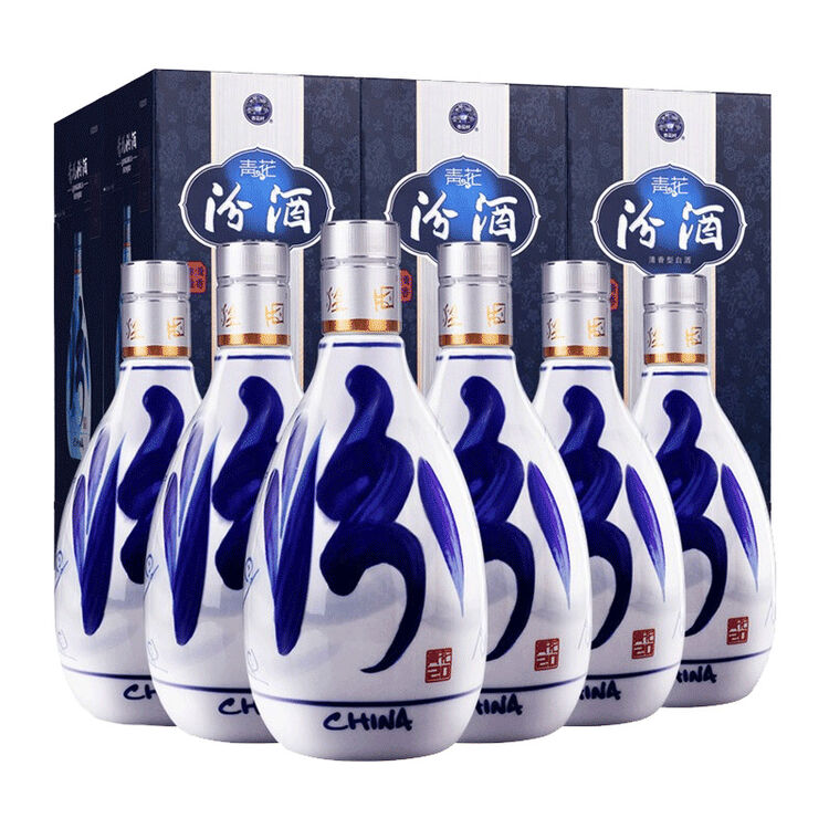 汾酒 青花20 清香型白酒 53度 500ml*6瓶 整箱装【图片 价格 品牌 评论】-京东