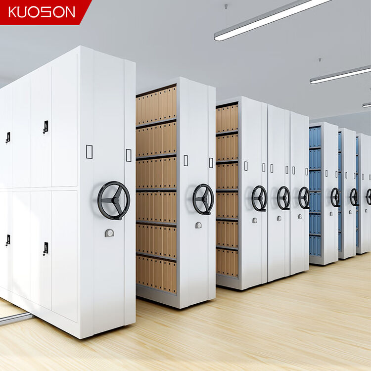 kuoson密集架档案柜手摇式移动密集柜文件柜凭证柜定制灰白色/每立方【图片 价格 品牌 评论】-京东
