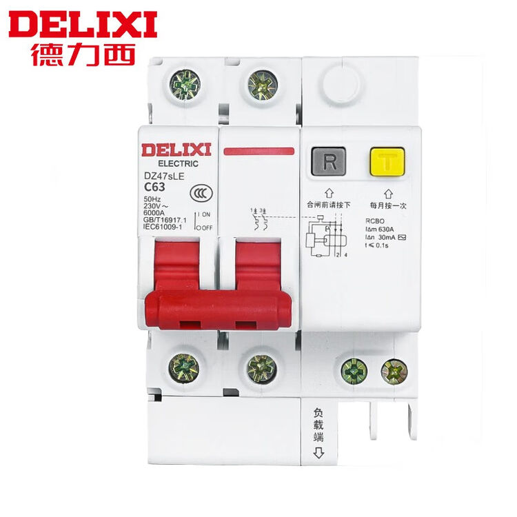 德力西电气（DELIXI ELECTRIC） 漏电断路器 ； DZ47LE-63/2P 32A【图片 价格 品牌 评论】-京东
