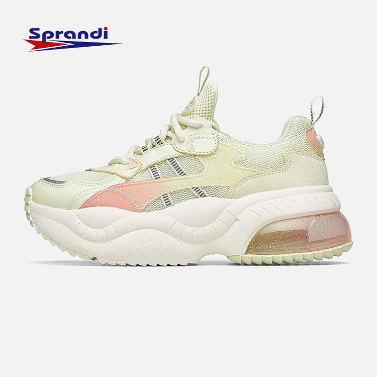 Sprandi斯潘迪泡泡糖2.0丨运动鞋女鞋厚底增高老爹鞋气垫休闲鞋 公主绿/浮云红-9 38【图片 价格 品牌 评论】-京东