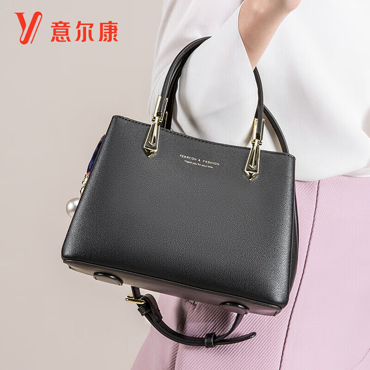 意尔康（yearcon）包包女手提包时尚单肩女包质感斜挎包迷你手拎包Y2W25028-910黑色【图片 价格 品牌 评论】-京东