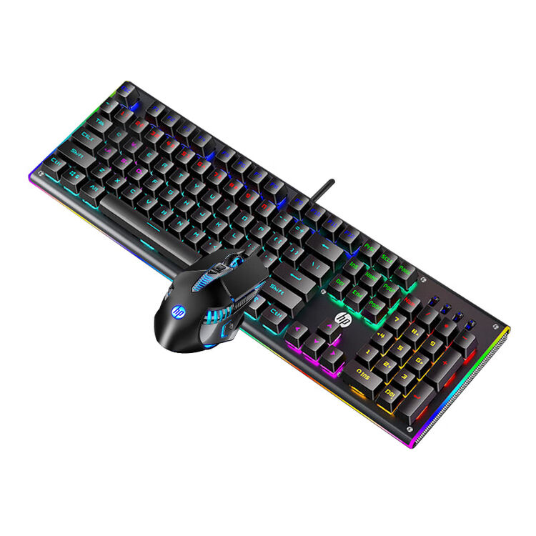惠普（HP） GK600机械键盘笔记本台式机一体机电脑有线游戏办公键盘全尺寸背光游戏键盘鼠标套装 GK600F（茶轴）+G160鼠标【图片 ...