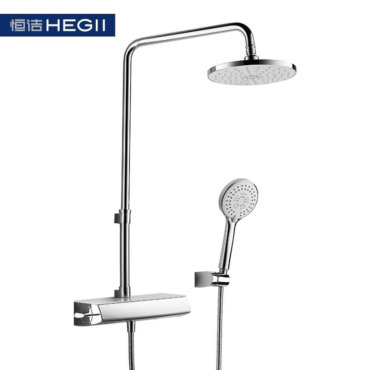 恒洁(HEGII)淋浴花洒套装 恒温防烫空气能增压 自动除垢大平台置物花洒HMF106-332B【图片 价格 品牌 评论】-京东