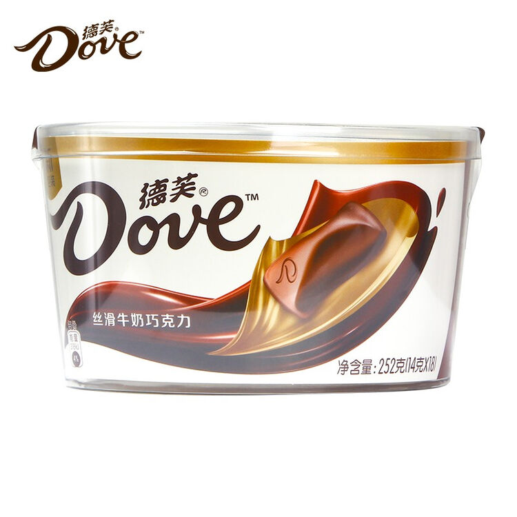 德芙Dove丝滑牛奶巧克力252g休闲零食婚庆糖果礼品办公室食品分享碗装【图片 价格 品牌 评论】-京东