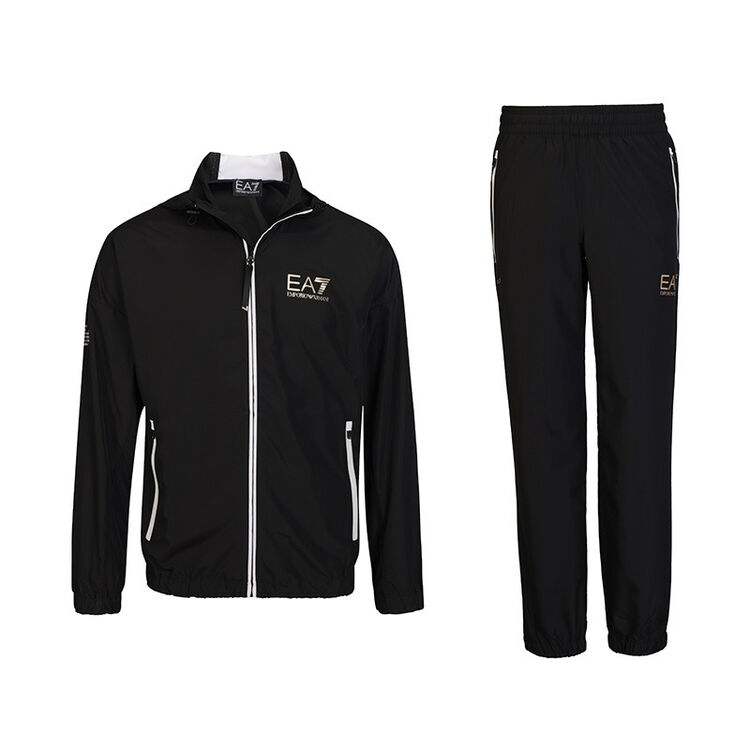阿玛尼（ARMANI）男装套装 男装 EA7徽标外套裤子休闲运动套装 黑色 S【图片 价格 品牌 评论】-京东