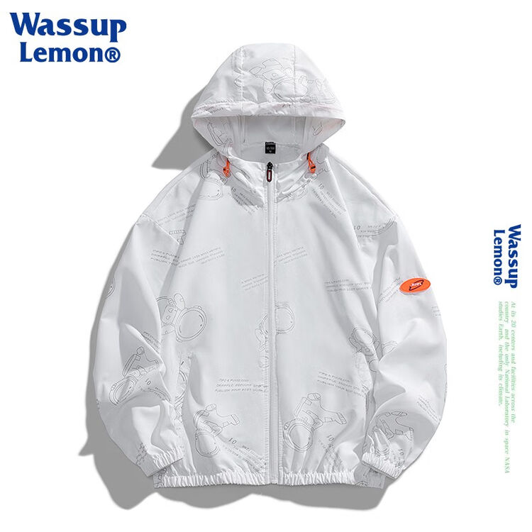 WASSUP LEMON情侣防晒衣夏季超薄凉感防紫外线防晒服青少年男女皮肤衣休闲夹克 白色 L 110-125斤【图片 价格 品牌 评论】-京东
