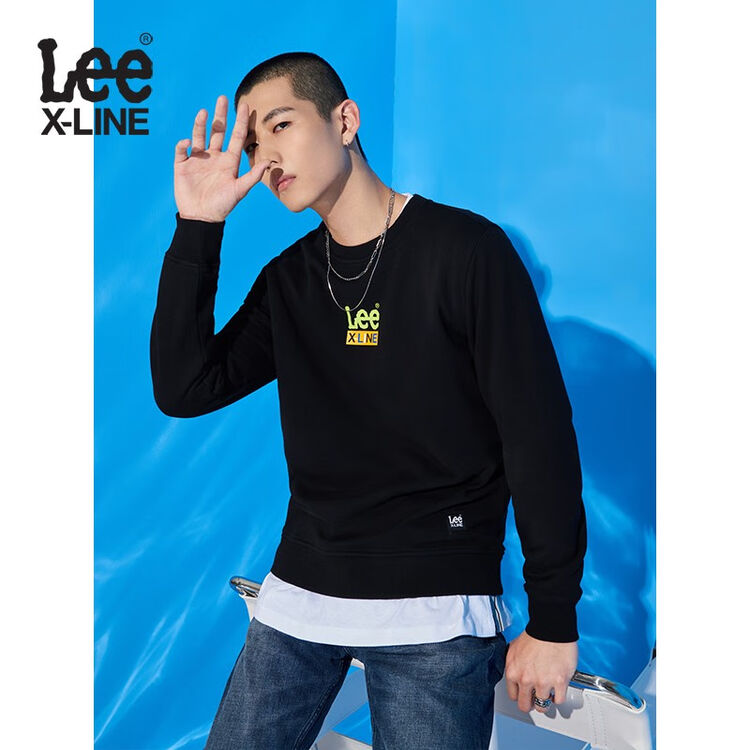 【预售】Lee XLINE 21秋冬新品标准版印花多色男卫衣L432104XH-Y 黑色 XL【图片 价格 品牌 评论】-京东