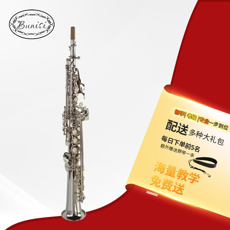 BunisiBUNISI高音直管萨克斯风乐器 降B调 初学 考级 演奏 分体 一体管 亮镍高音萨克斯【图片 价格 品牌 评论】-京东