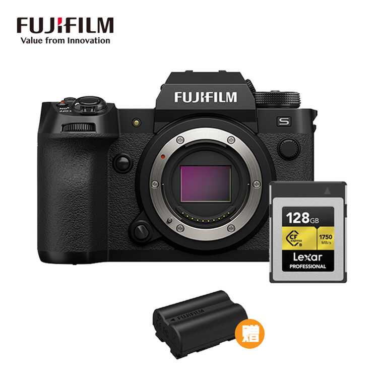 富士（FUJIFILM）X-H2S 微单相机 单机身 + 128G Lexar CF Express Type B超高速卡（读1750M/s ...