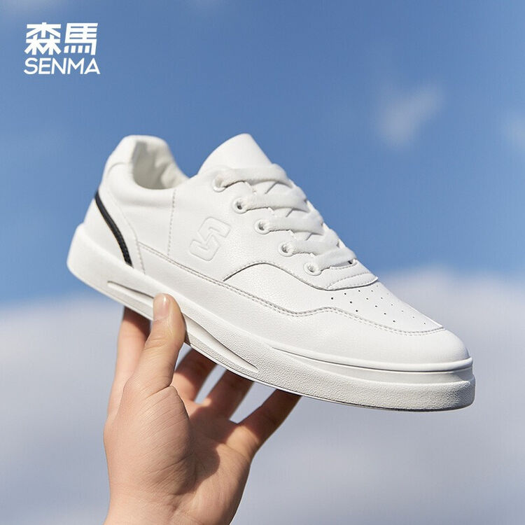 森马 Senma 时尚潮流韩版拼色小白鞋系带舒适软底防滑耐磨百搭休闲鞋男111111408 白黑色 41码【图片 价格 品牌 评论】-京东