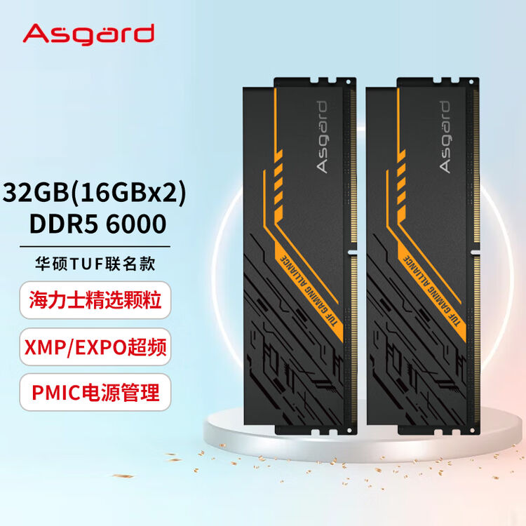 阿斯加特（Asgard）32GB(16Gx2)套装 DDR5 6000 台式机内存条 金伦加&TUF联名款 海力士精选颗粒 CL30【图片 价格 品牌 评论】-京东
