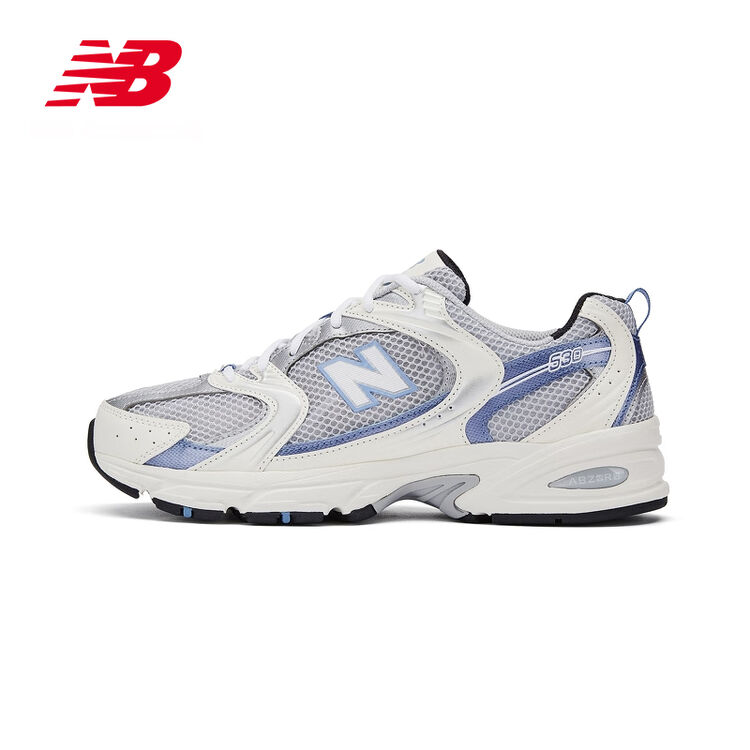 NEW BALANCE【618预售】NB官方男鞋女鞋MR530系列简约透气运动休闲鞋老爹鞋 浅灰/浅蓝/米白 MR530KC 36(脚长 ...