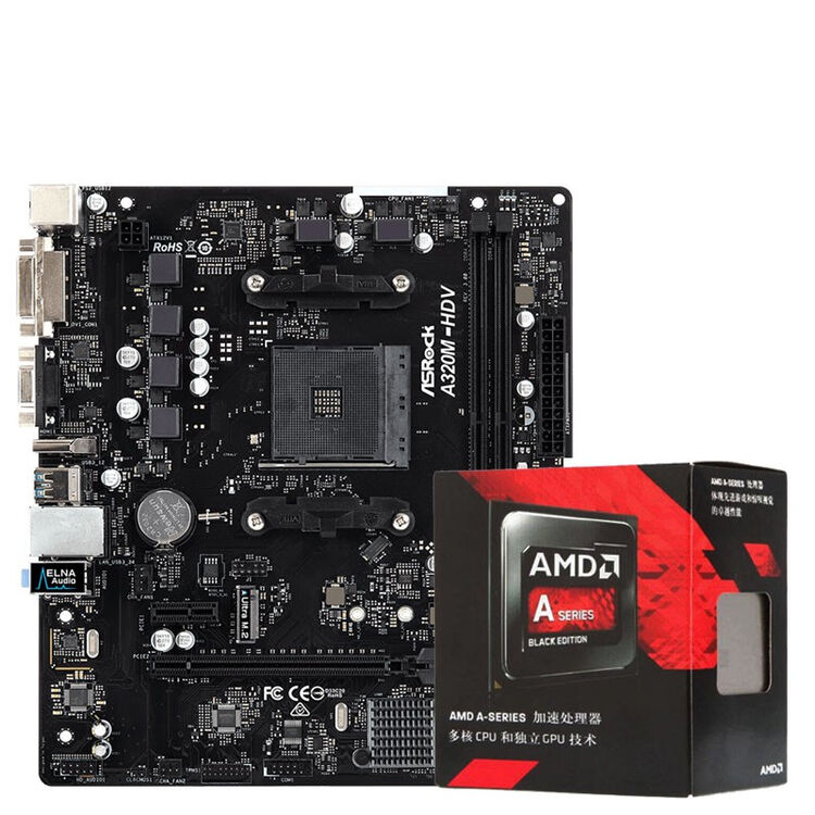 AMD APU A10-9700 四核CPU盒装处理器+华擎A320M 主板CPU办公套装【图片 价格 品牌 评论】-京东