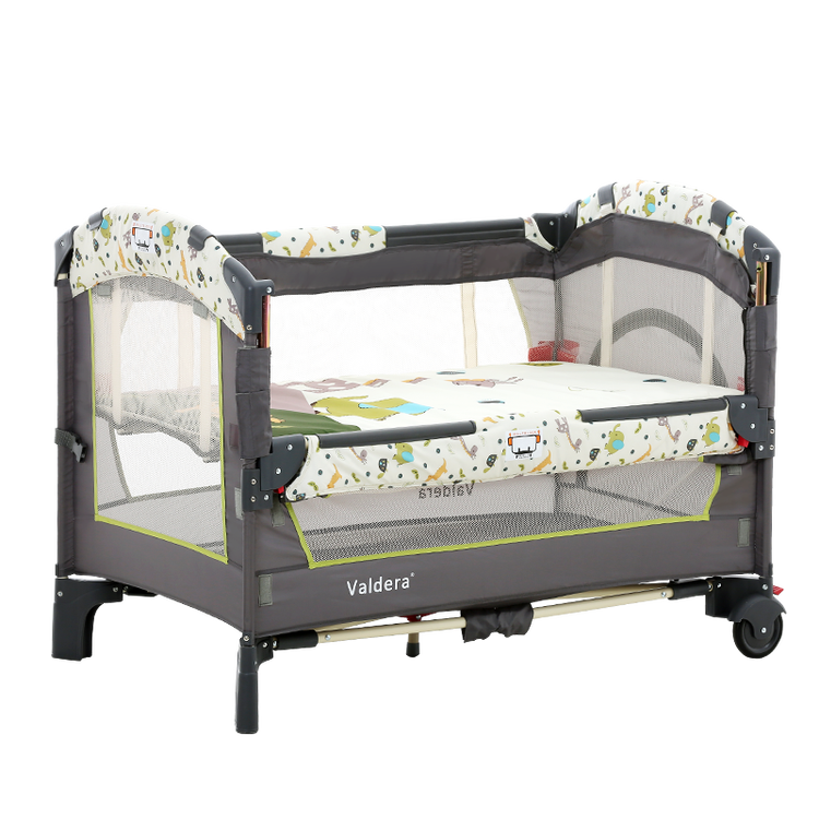 VALDERA瓦德拉多功能婴儿床可折叠宝宝床便携式游戏床儿童床bb摇篮床可拼接9092A长颈鹿标准款【图片 价格 品牌 评论】-京东