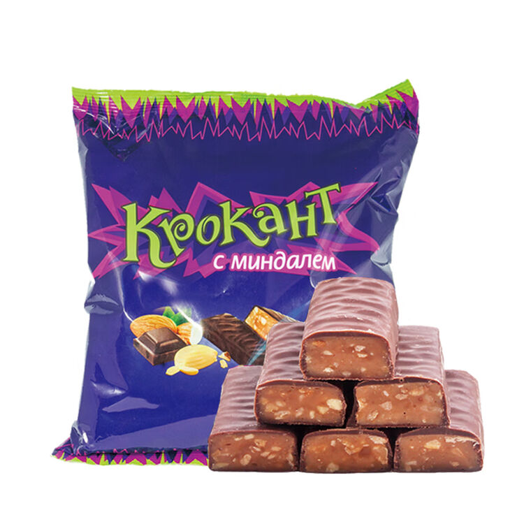 俄罗斯进口 KDV巧克力味夹心糖500g（代可可脂）紫皮糖喜糖糖果kpokaht【图片 价格 品牌 评论】-京东