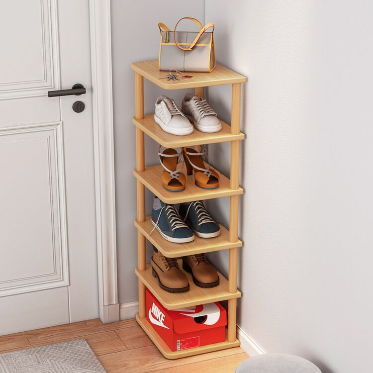 赛杉 鞋架门口简易鞋架收纳鞋架子多层家用门口鞋架多功能鞋架小鞋架 【主图款 六层】橡胶木色【图片 价格 品牌 评论】-京东