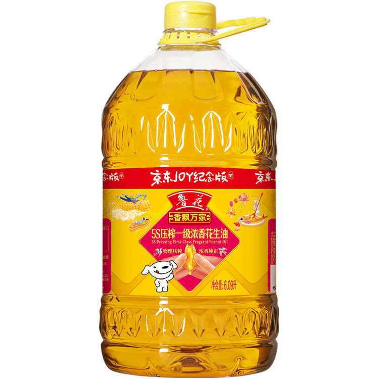 鲁花 食用油 5S物理压榨一级花生油6.09L 香飘万家系列 浓香花生油【图片 价格 品牌 评论】-京东