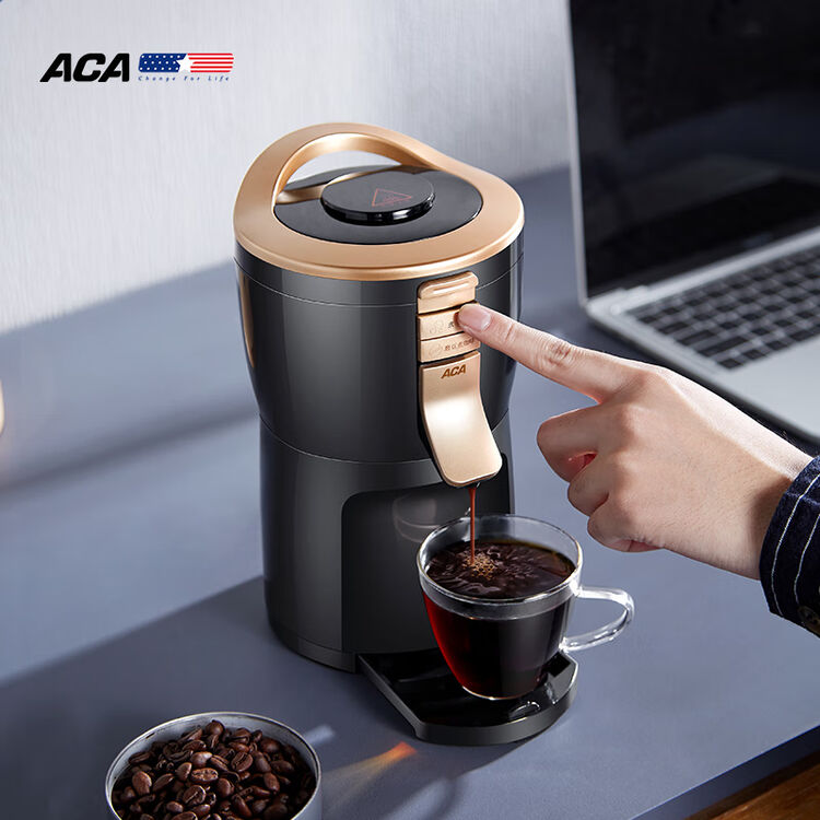 北美电器（ACA）咖啡机家用全自动迷你便携式现磨豆咖啡粉两用办公室桌面咖啡壶AC-C200【图片 价格 品牌 评论】-京东