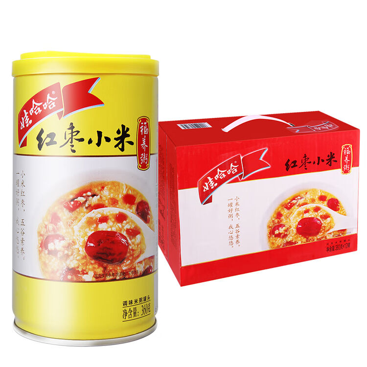 娃哈哈 红枣小米福养粥礼盒 360g*12罐 八宝粥 营养早餐 方便速食粥整箱装礼盒装 【图片 价格 品牌 评论】-京东