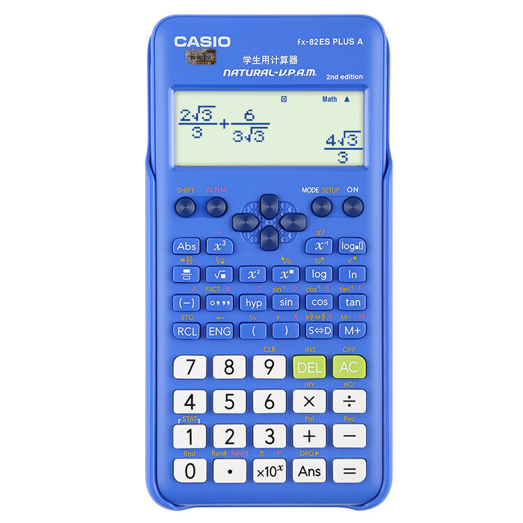 卡西欧（CASIO） FX-82ES PLUS A - 2 函数科学计算器 睿蓝 fx-82ES PLUS A 升级款 大学高中初中学生考试【图片 价格 品牌 评论】-京东