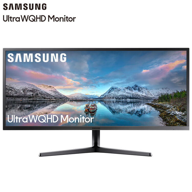 三星（SAMSUNG）34英寸 21:9带鱼屏 2K分辨率 爱眼 Free-Sync 全接口 可壁挂 灵妙多屏 高清显示器S34J550WQC ...
