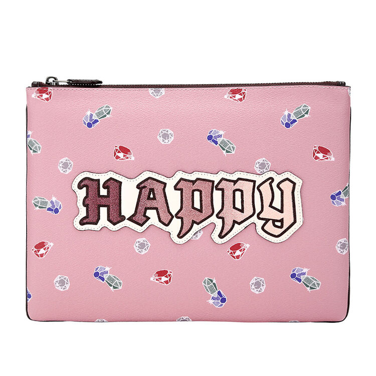 COACH 蔻驰 奢侈品 女士迪士尼黑暗童话系列玫瑰粉红色皮革大号手包 F72913 QBL38【图片 价格 品牌 评论】-京东